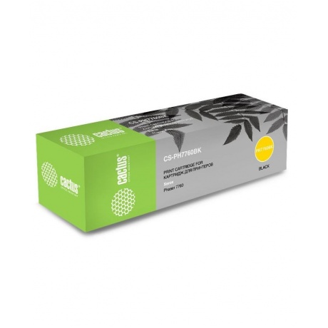Картридж лазерный Cactus 106R01163 CS-PH7760BK черный бар.в компл ...